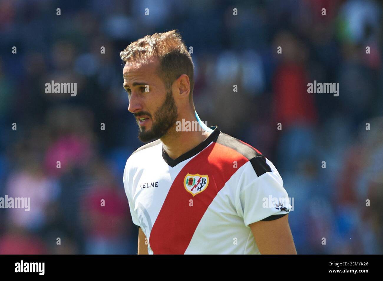 Alejandro Galvez of Rayo Vallecano reacts after finished the match ...