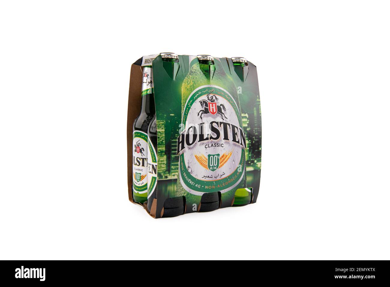 Holsten Malt Beverages (alcohol free) on white background Stock Photo ...