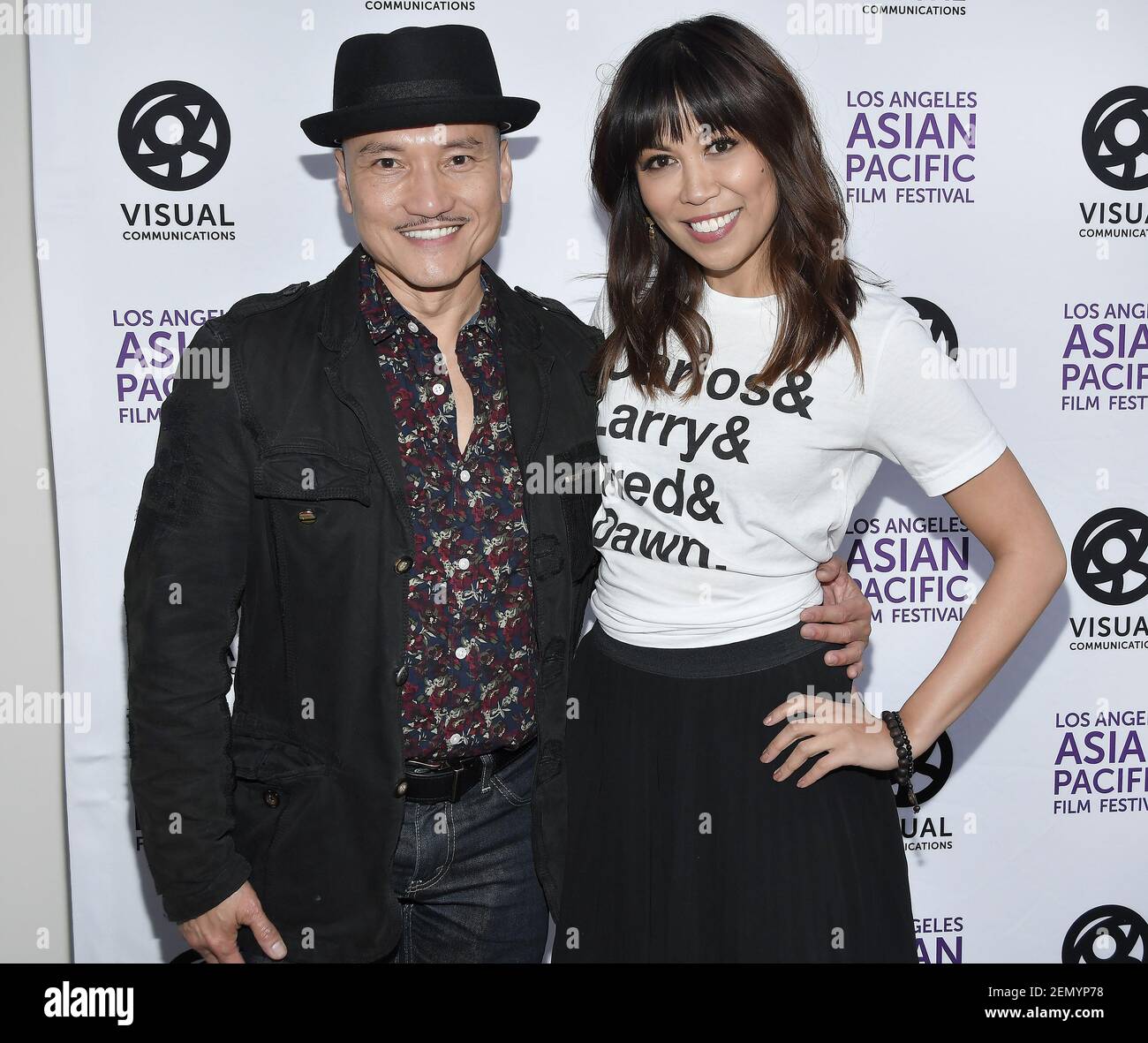 (L-R) Jon Jon Briones and Tess Paras at the 2019 Los Angeles Asian ...