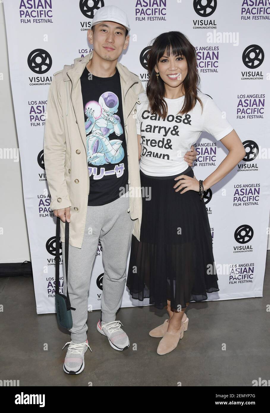 (L-R) Jake Choi and Tess Paras at the 2019 Los Angeles Asian Pacific ...