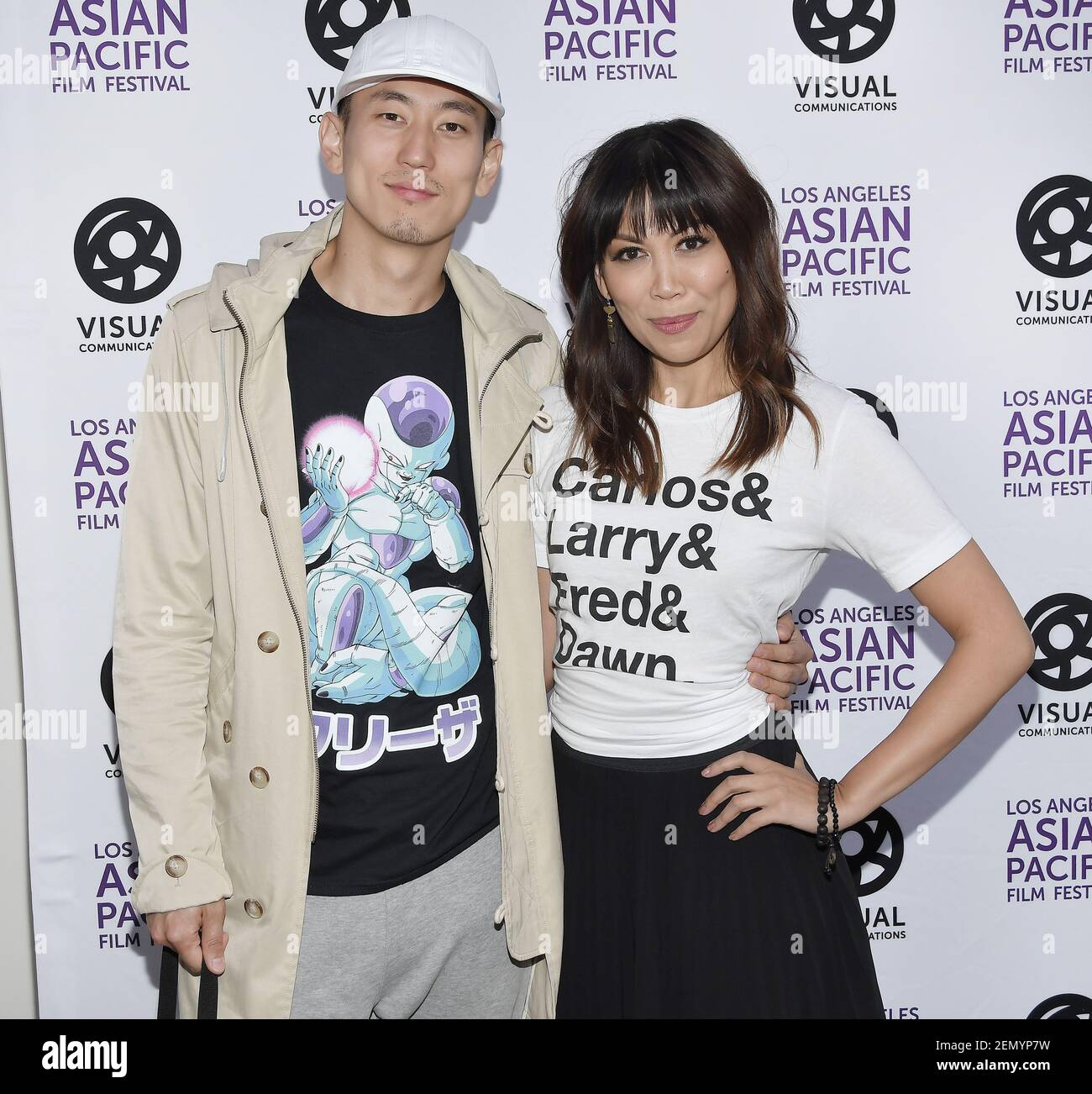 (L-R) Jake Choi and Tess Paras at the 2019 Los Angeles Asian Pacific ...