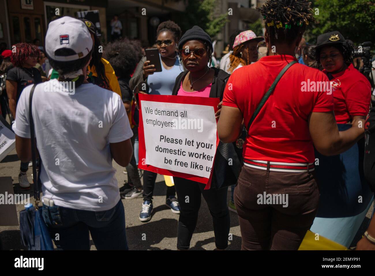 A Protester Seen Holding A Placard During The Demonstration Hundreds