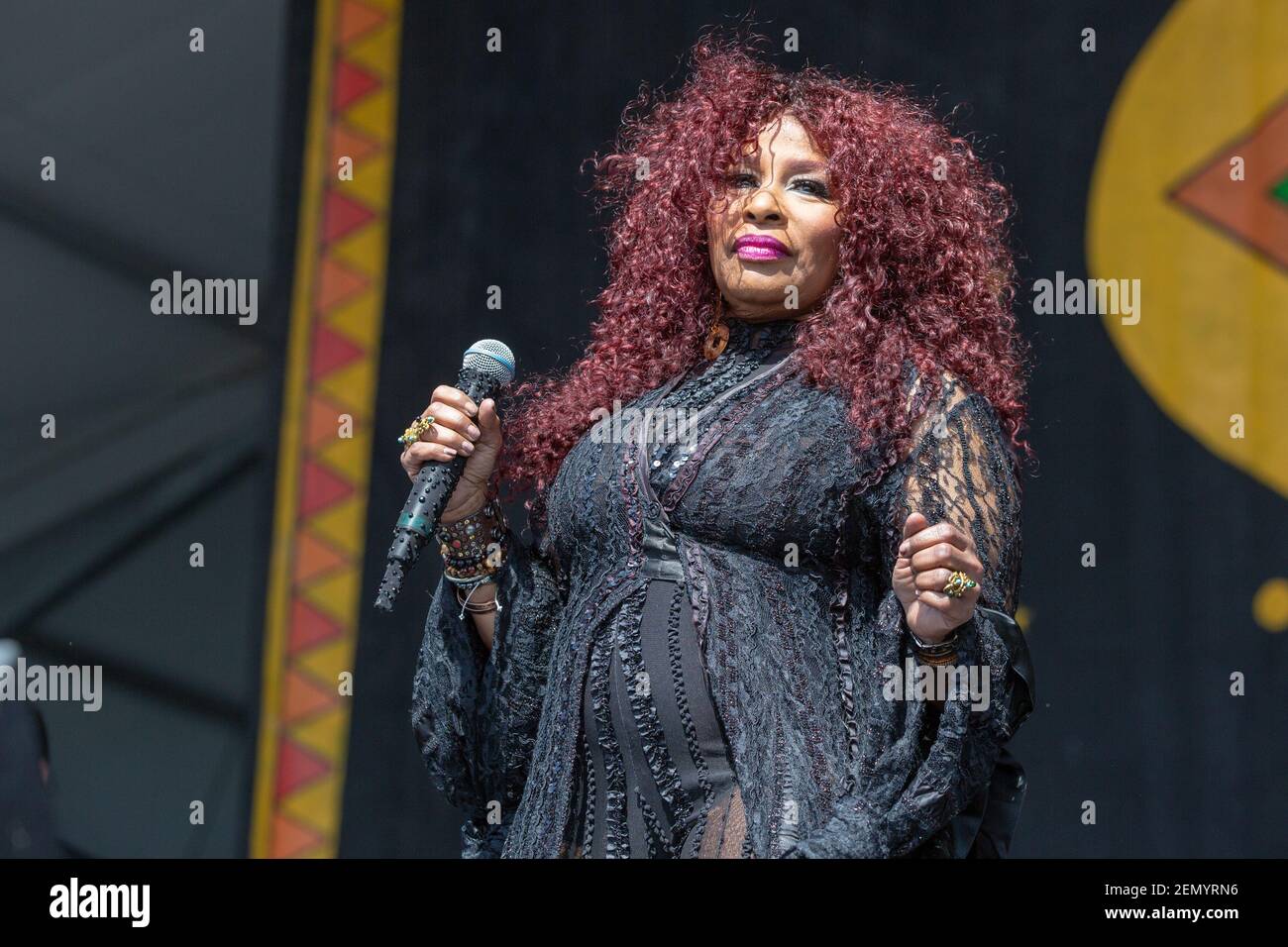 Chaka Khan (Yvette Marie Stevens) during the New Orleans Jazz and ...