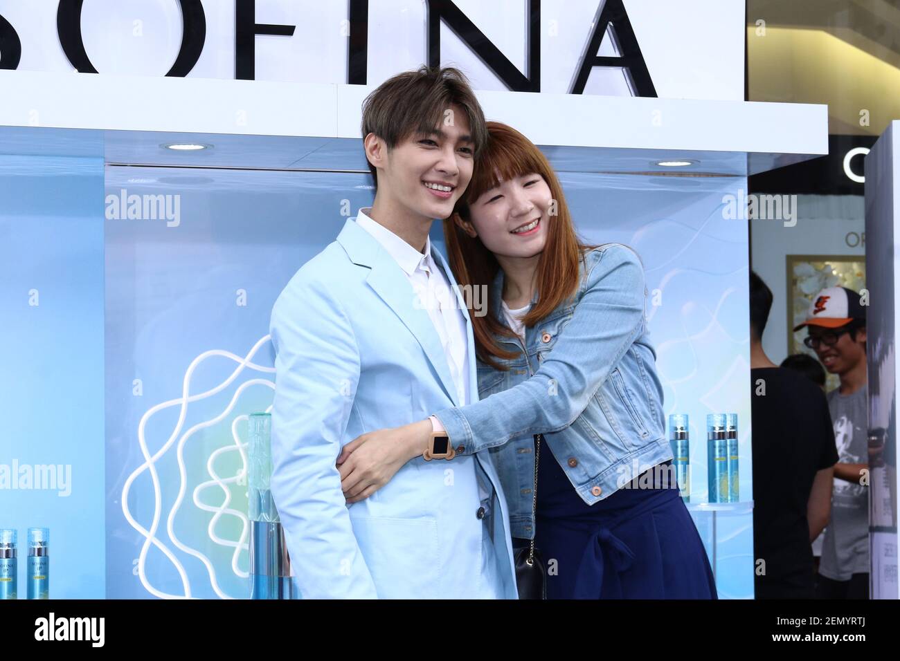 Taiwanese actor and singer Aaron Yan attends a promotional event for Sofina in Taipei, Taiwan, 5 ...