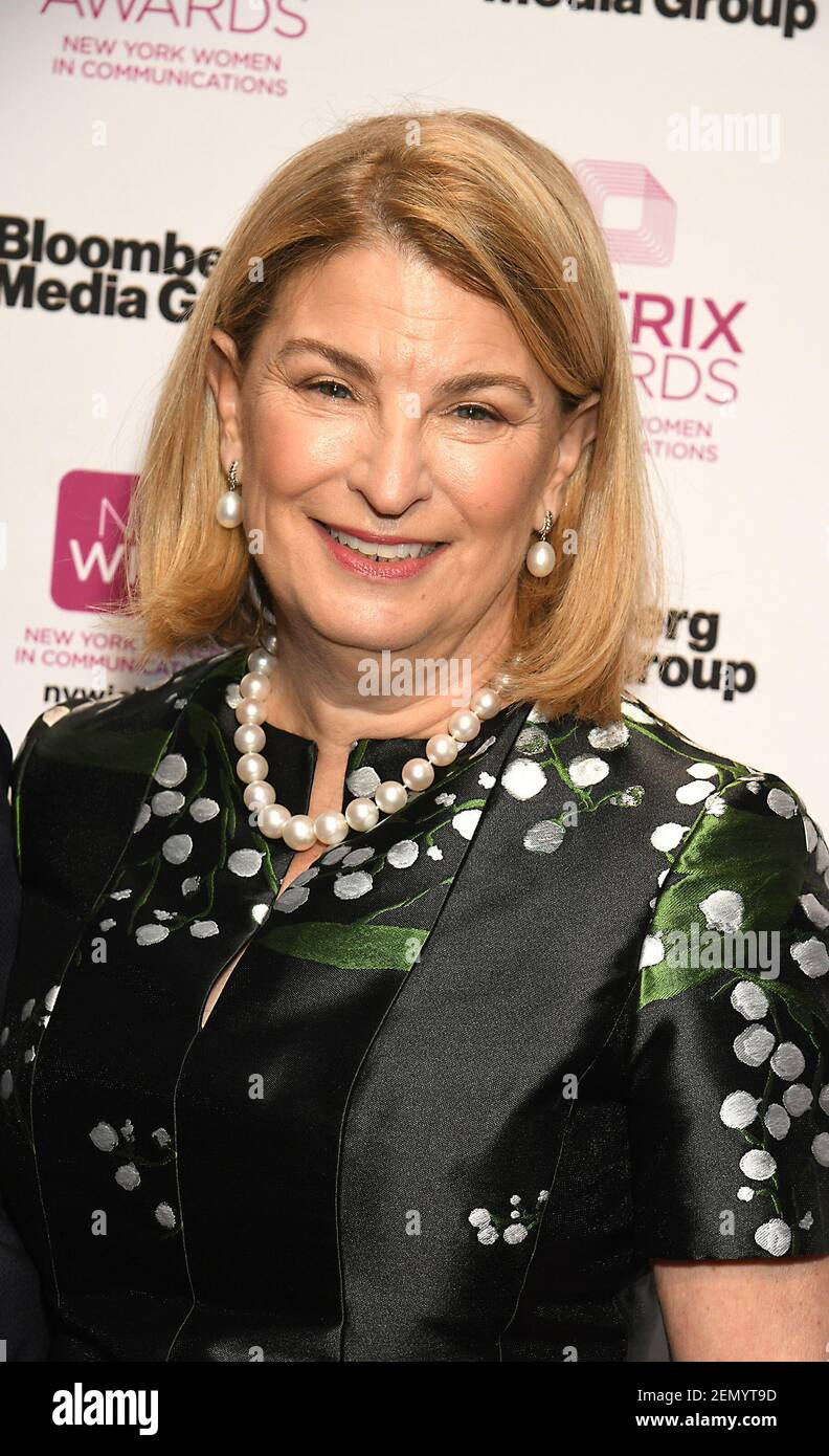 Honoree Sally Susman of Pfizer, attends the 2019 Matrix Awards-honoring ...