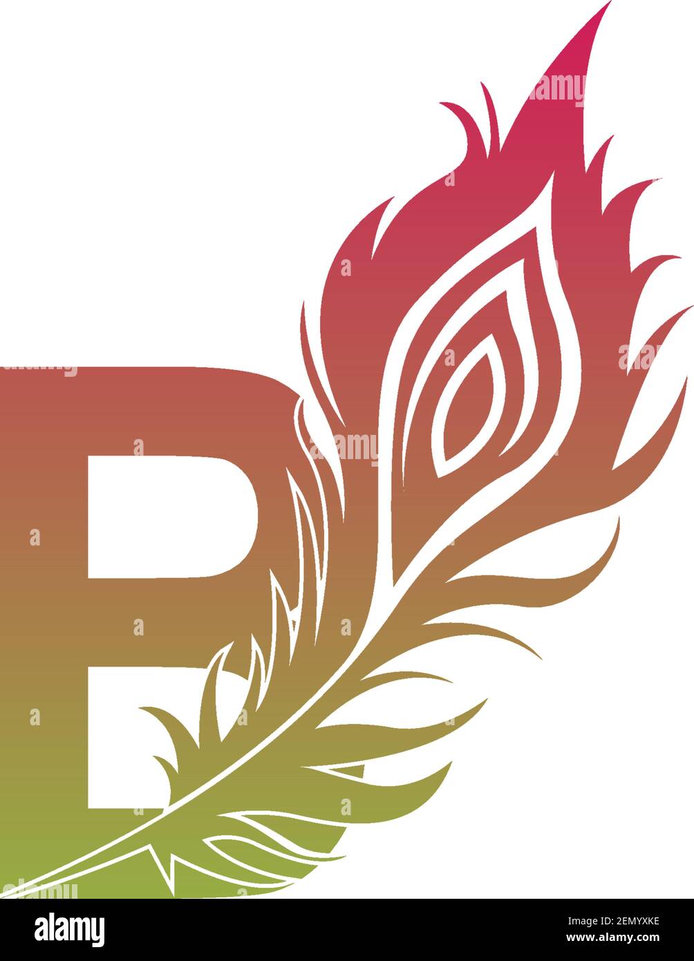 B feather logo Stock Vector Images - Alamy