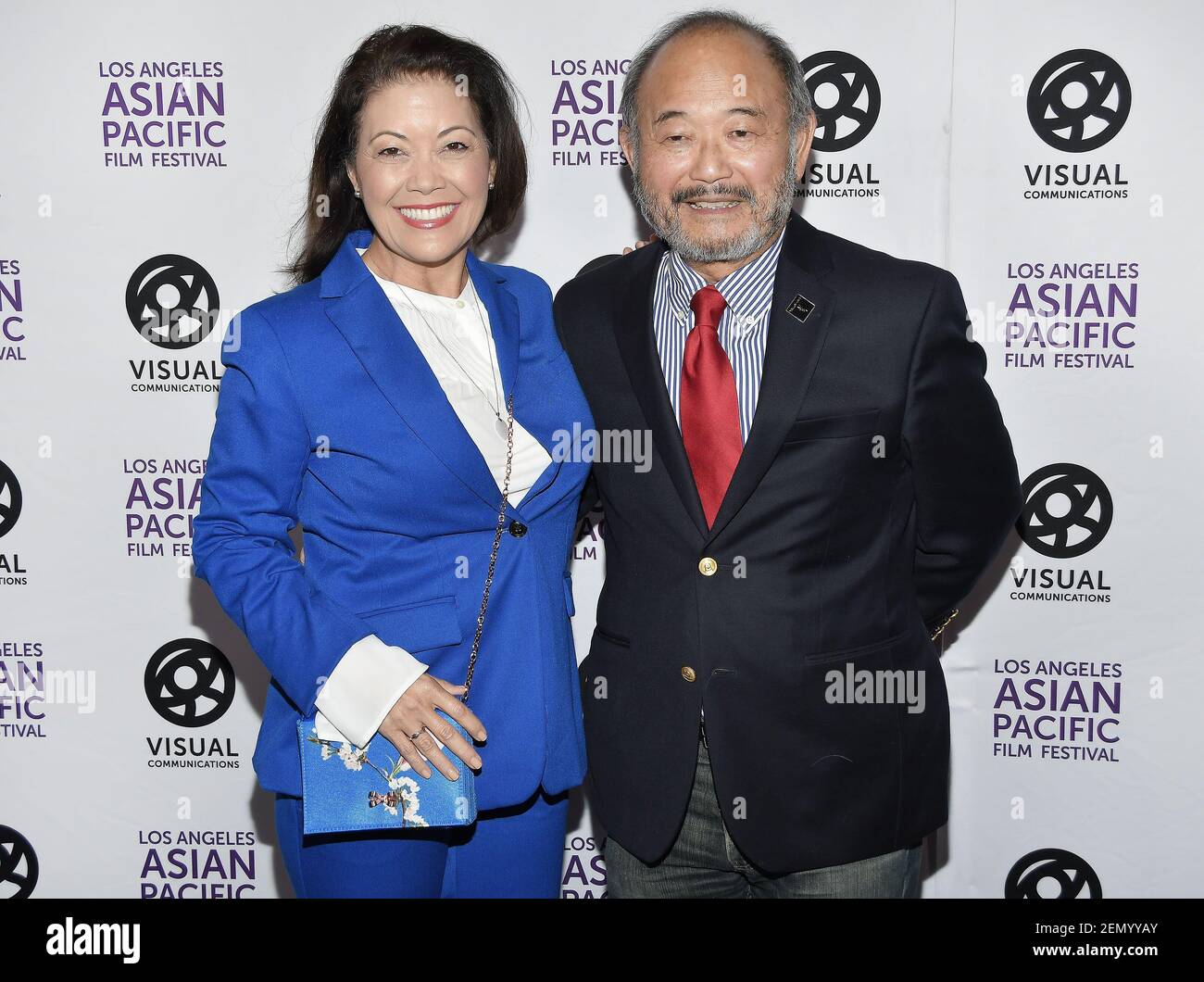 (L-R) Ren Hanami and Clyde Kusatsu at the 2019 Los Angeles Asian ...