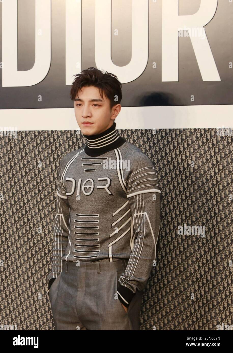 Chinese actor and singer Jin Han or Kim Jin attends a Dior event in ...