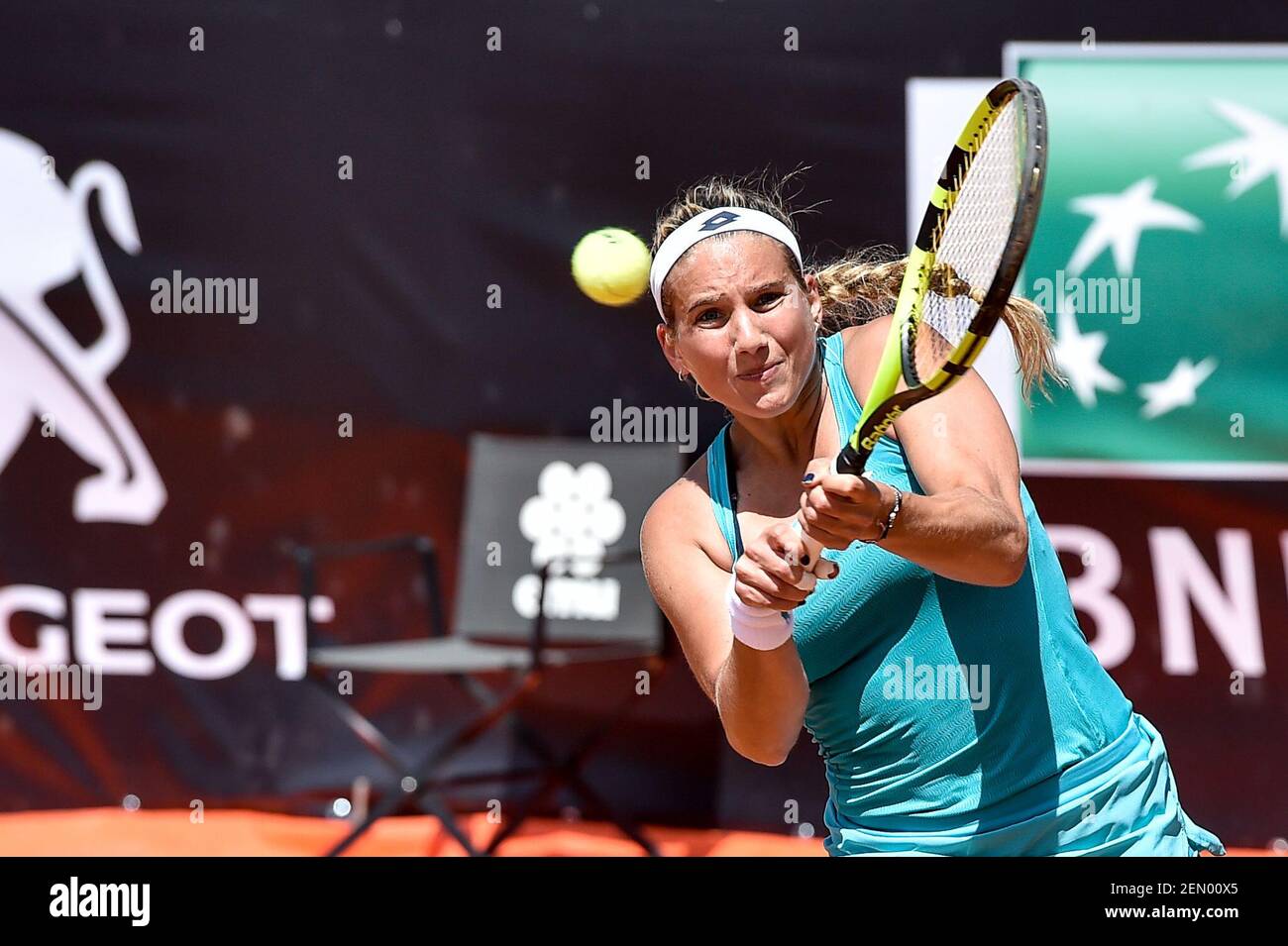 Deborah Chiesa of Italy in action in her match against Anastasia ...