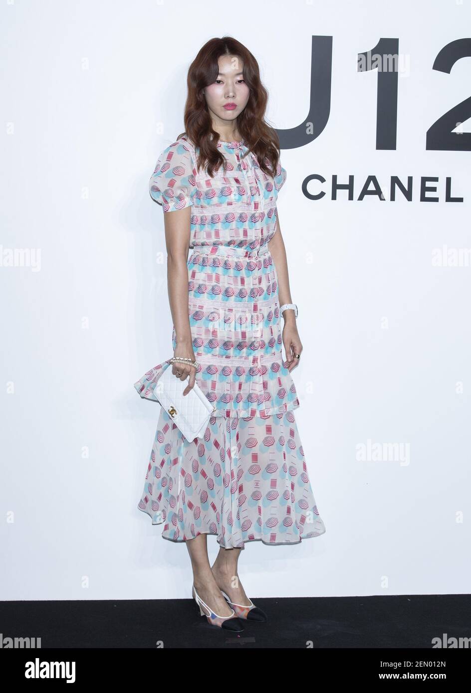 South Korean model Han Hye-jin, attends a photocall for the Fashion ...