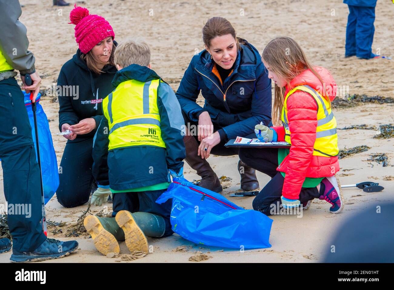Prince William and Catherine Duchess of Cambridge at Newborough Beach ...