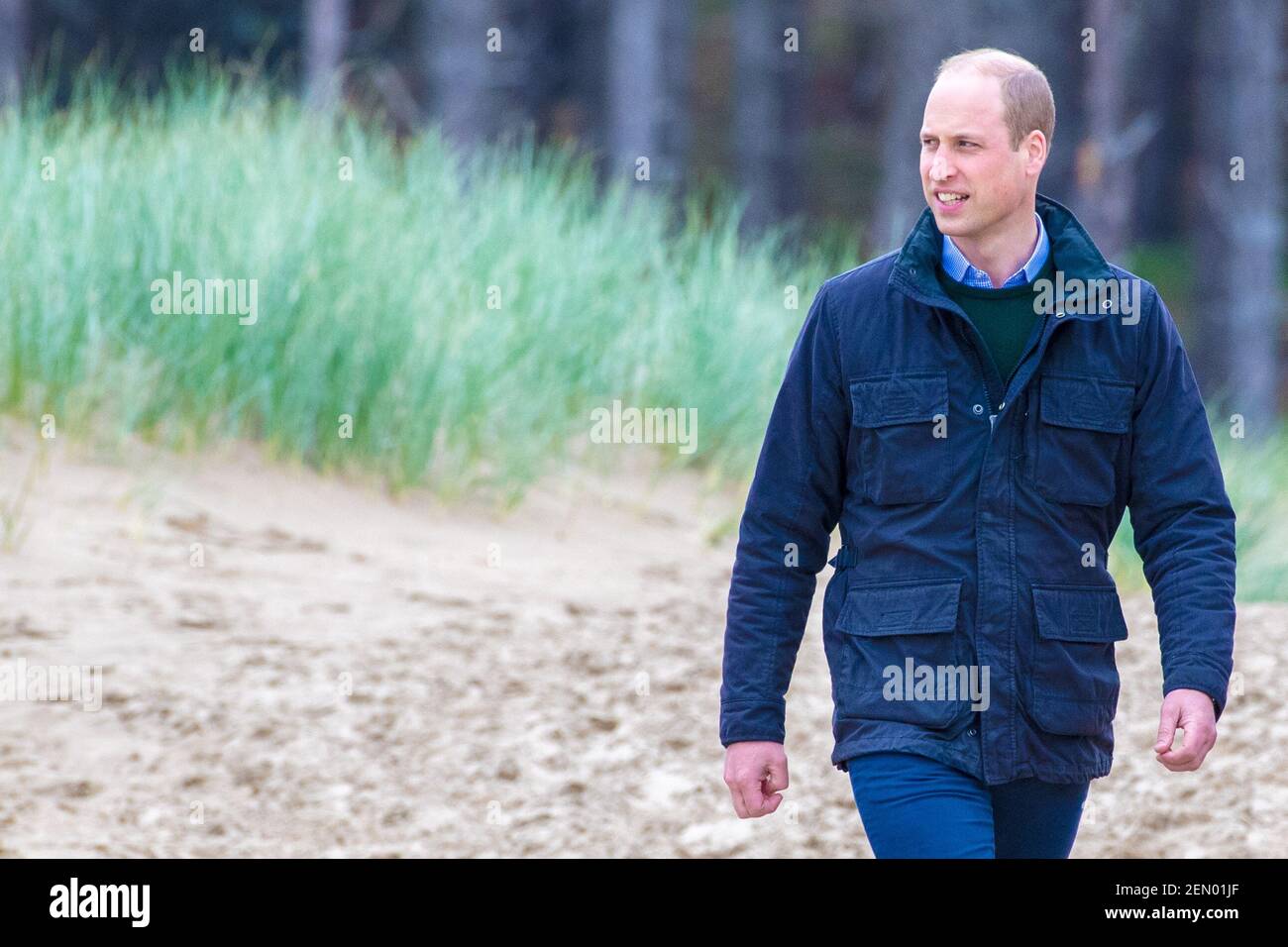 Prince William and Catherine Duchess of Cambridge at Newborough Beach ...