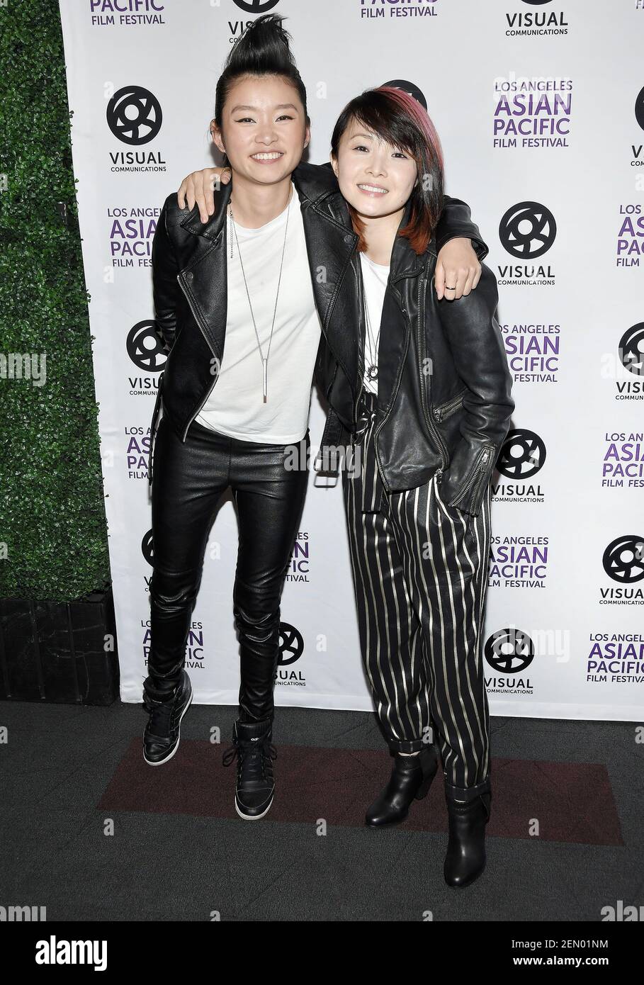 (L-R) Celia Au and Chris Yen at the 2019 Los Angeles Asian Pacific Film ...