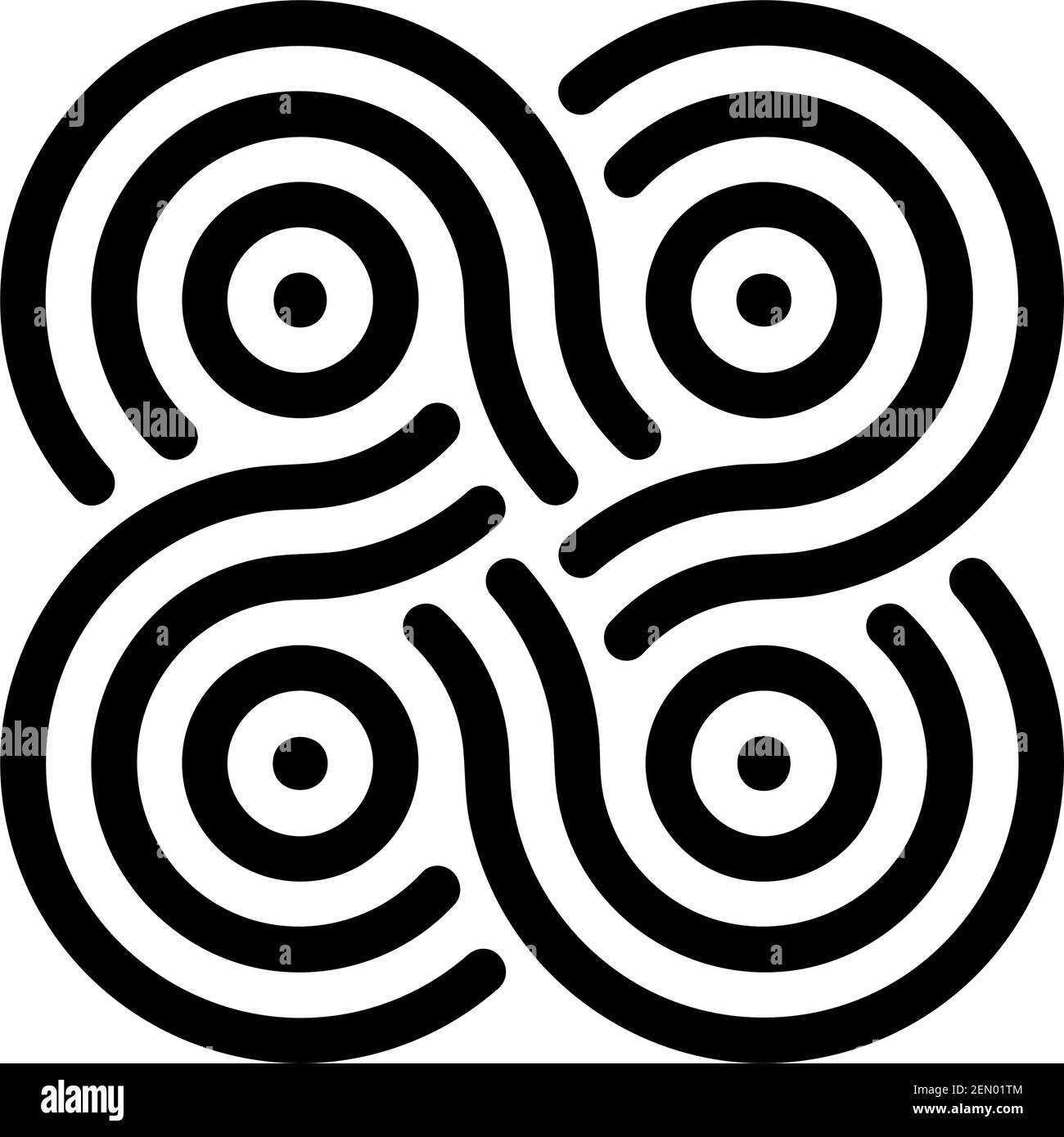 Line two Infinity Logo isolated on White Background. Flat Vector Logo ...