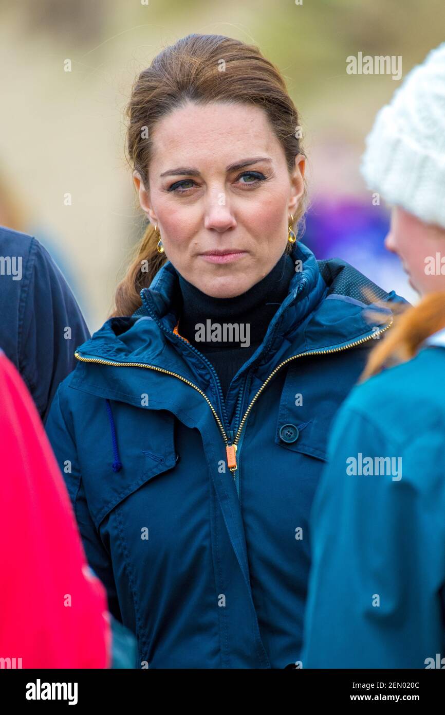 Prince William and Catherine Duchess of Cambridge at Newborough Beach ...