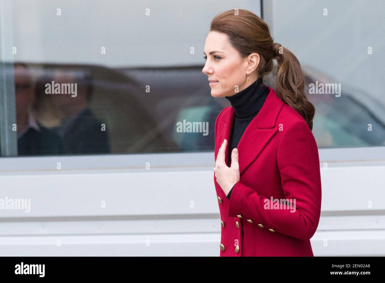 Catherine Duchess of Cambridge during a visit to Caernarfon Coastguard ...