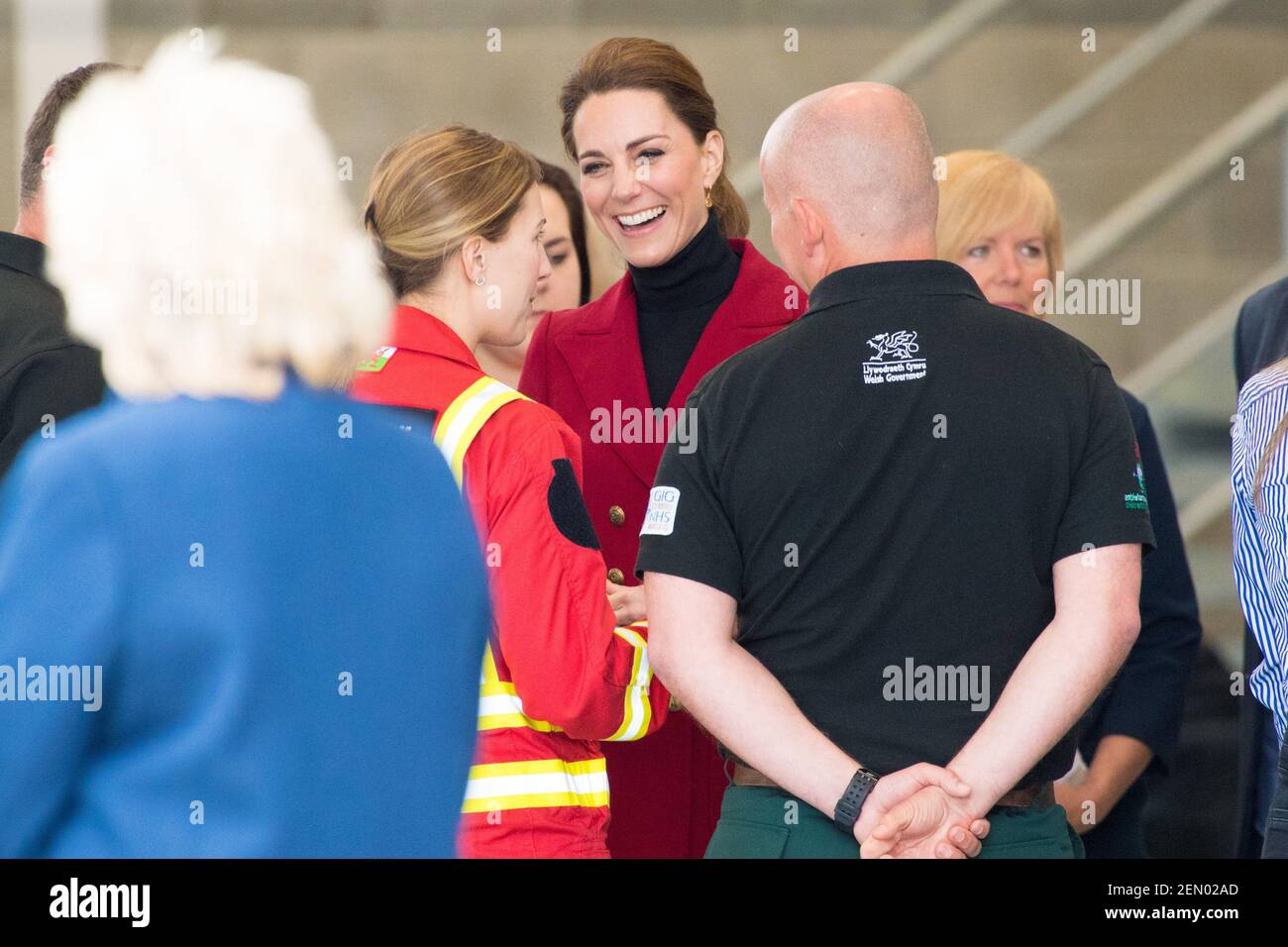 Catherine Duchess of Cambridge during a visit to Caernarfon Coastguard ...
