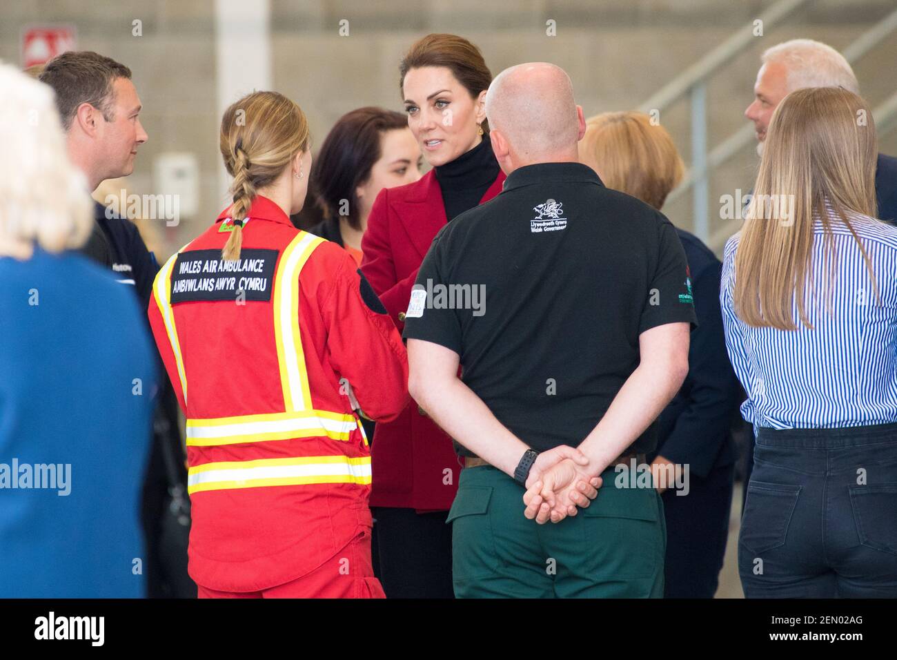 Catherine Duchess of Cambridge during a visit to Caernarfon Coastguard ...