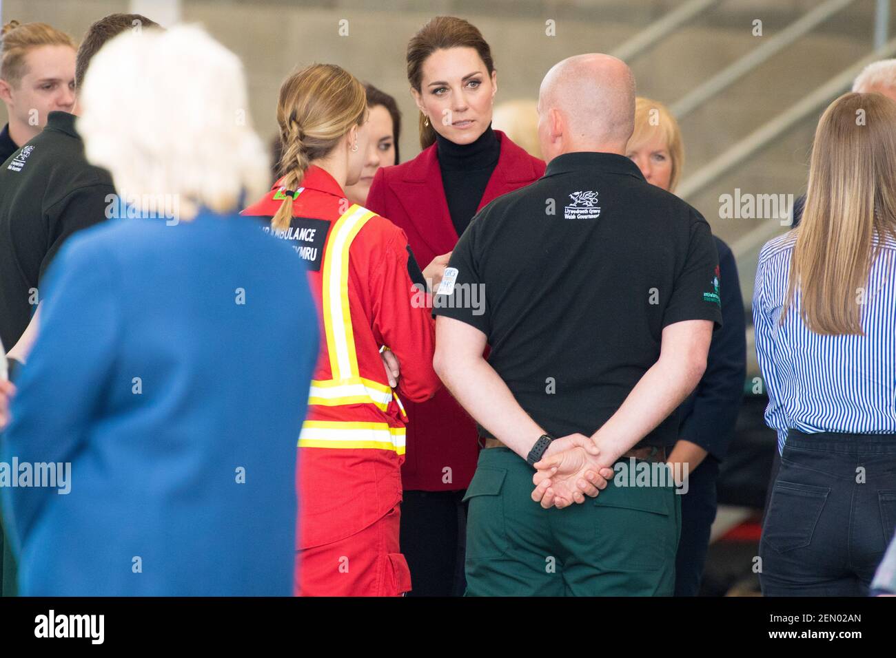 Catherine Duchess of Cambridge during a visit to Caernarfon Coastguard ...