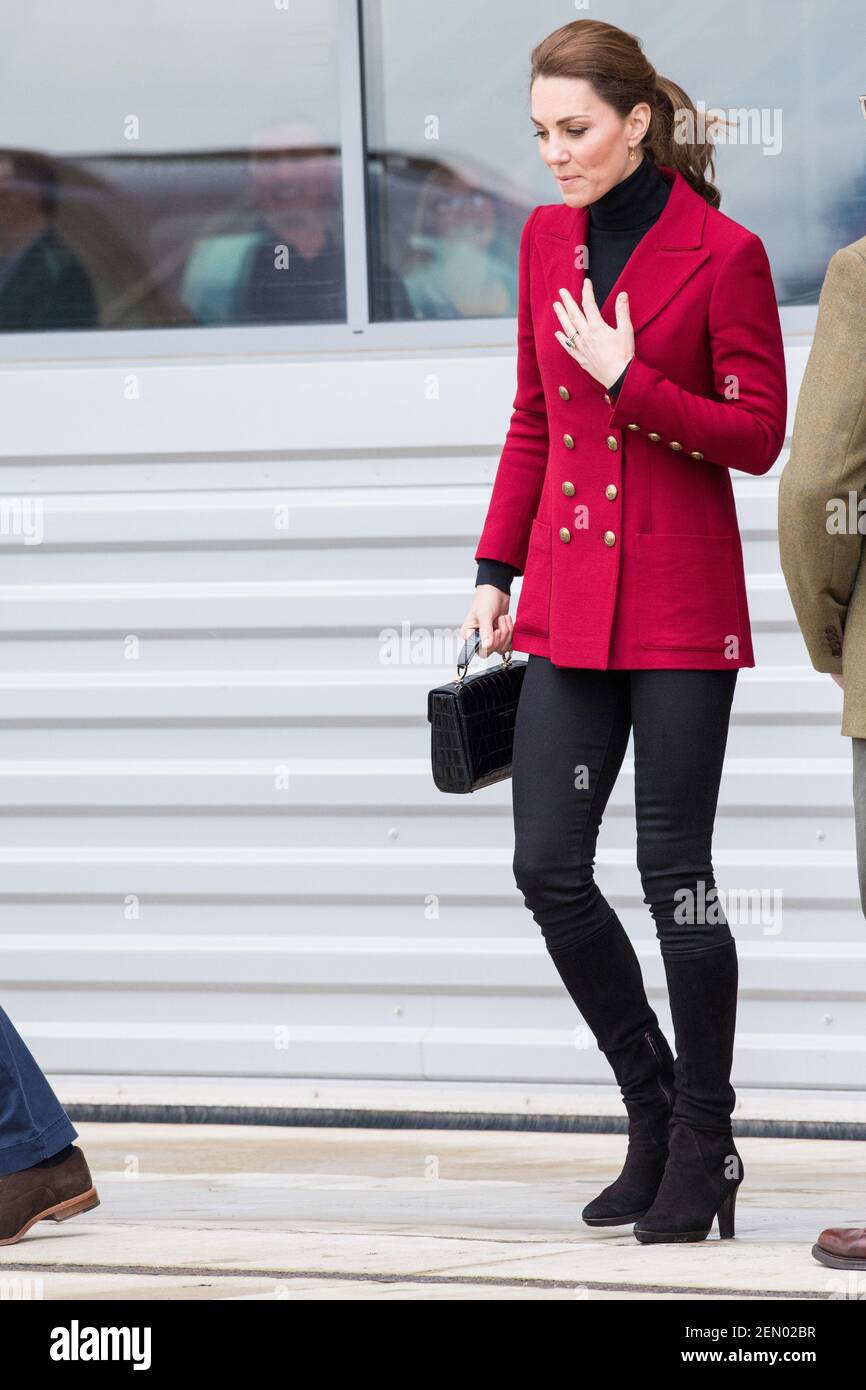Catherine Duchess of Cambridge during a visit to Caernarfon Coastguard ...