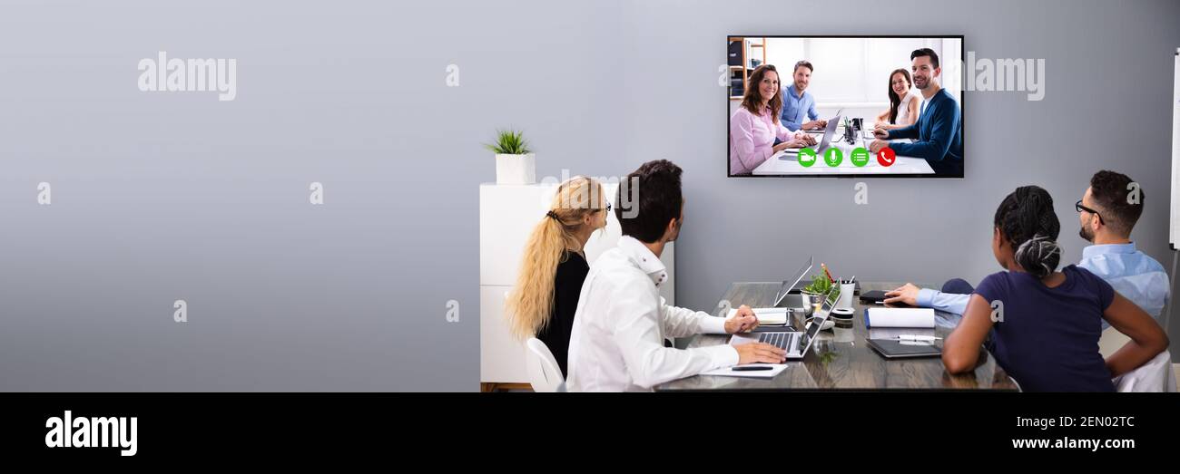 Corporate Business Training Presentation In Executive Boardroom Stock ...