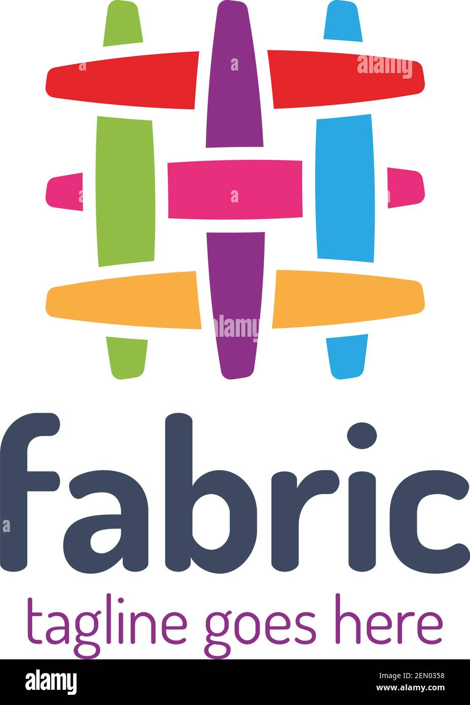 Vector logo design template for shop fabric, knitting, textile. Textile ...