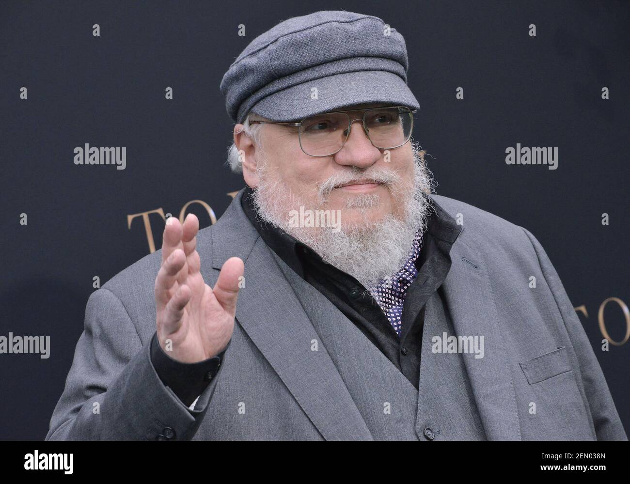 George R. R. Martin arrives at the "Tolkien" Los Angeles Screening held ...