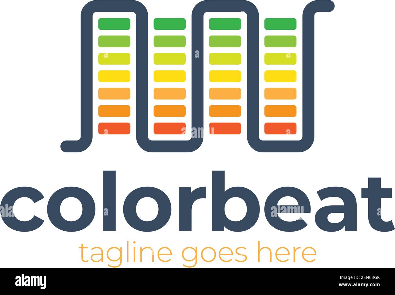 Audio Sound Wave logo template stock vector design. Line abstract music ...