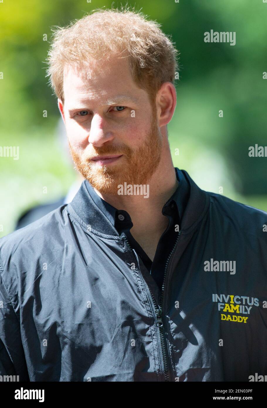Prince Harry on a Bicycle Ride during the Invictus Games presentation ...