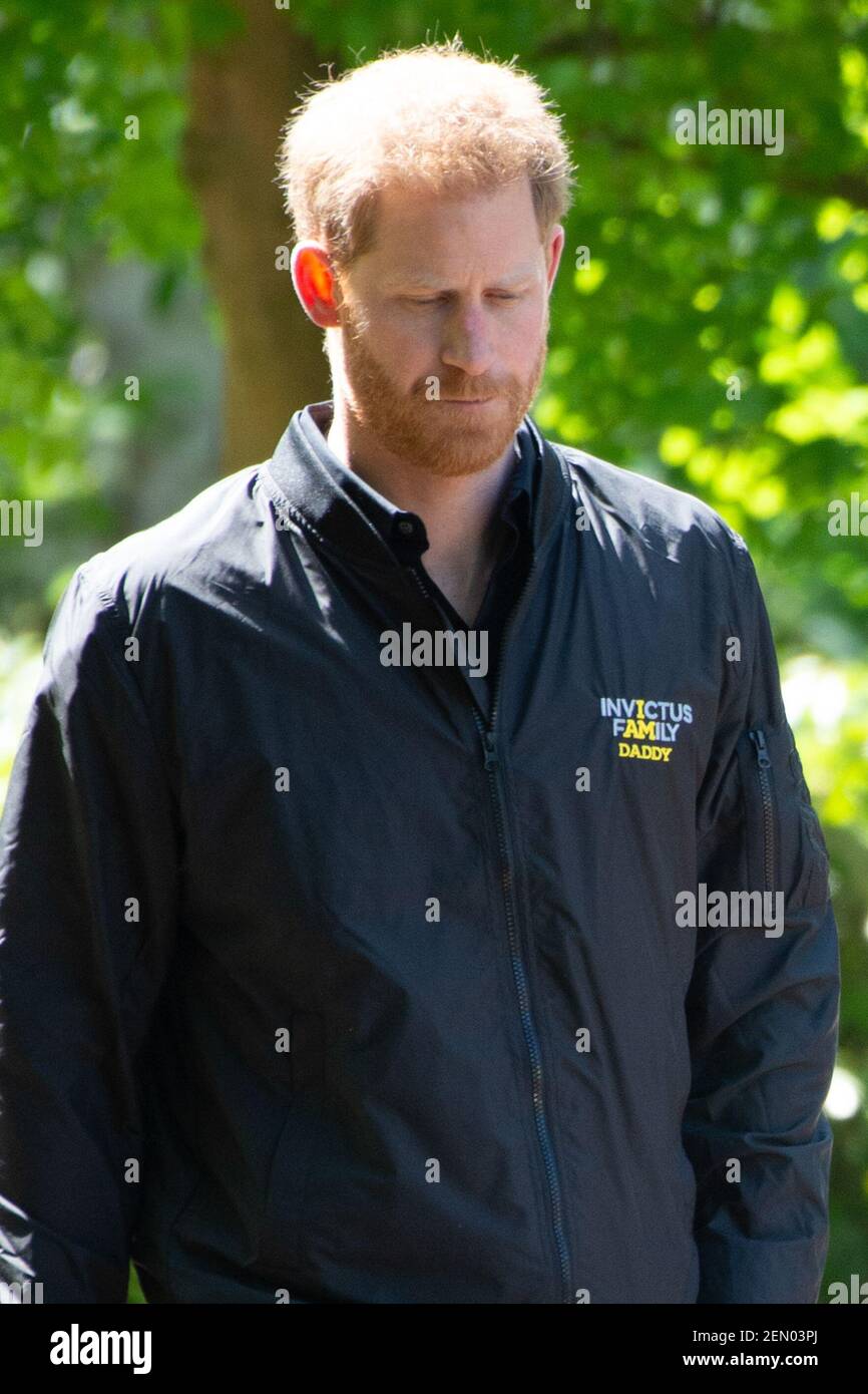 Prince Harry on a Bicycle Ride during the Invictus Games presentation ...