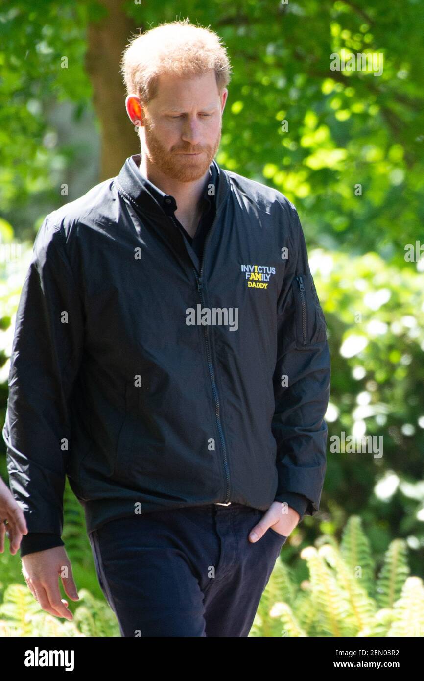 Prince Harry on a Bicycle Ride during the Invictus Games presentation ...