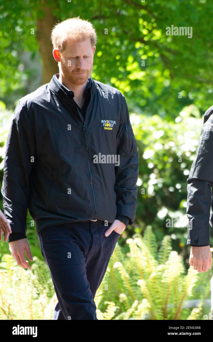 Prince Harry on a Bicycle Ride during the Invictus Games presentation ...