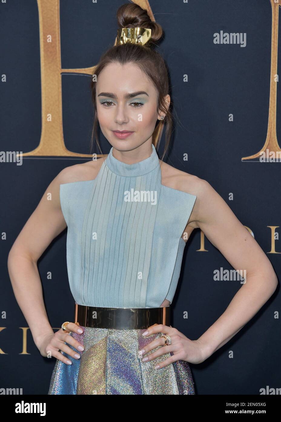 WESTWOOD, LOS ANGELES, CALIFORNIA, USA - MAY 08: Actress Lily Collins ...
