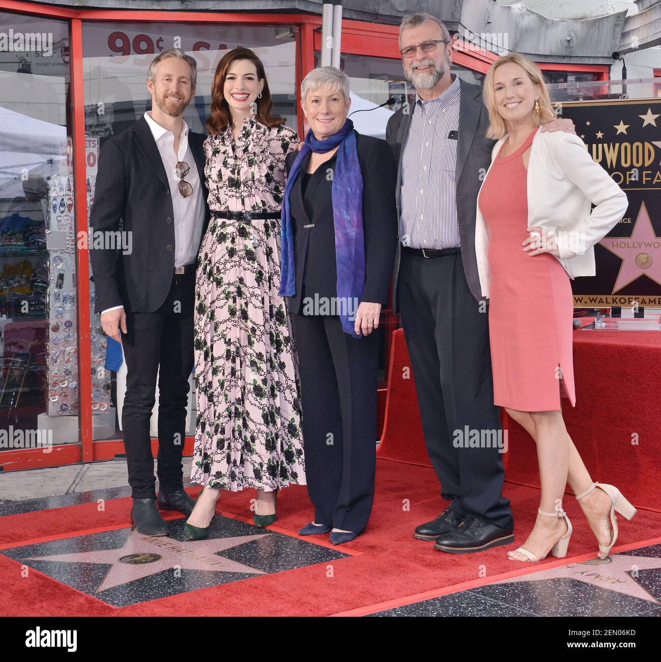 (L-R) Adam Shulman, Anne Hathaway, Kate McCauley Hathaway, Richard ...