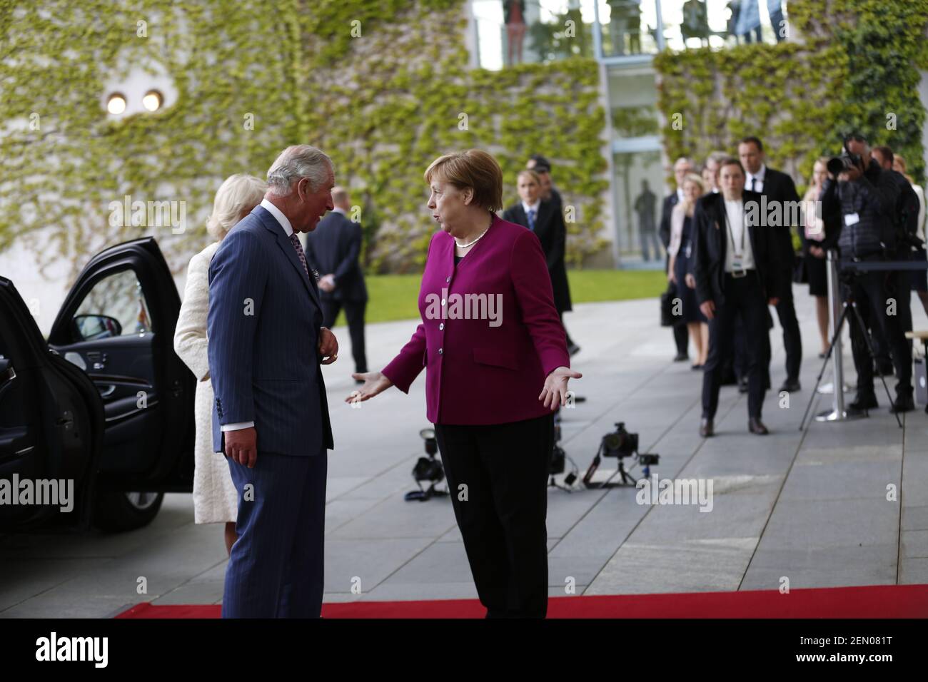 (5/7/2019) Chancellor Angela Merkel welcomes Charles, the Prince of ...