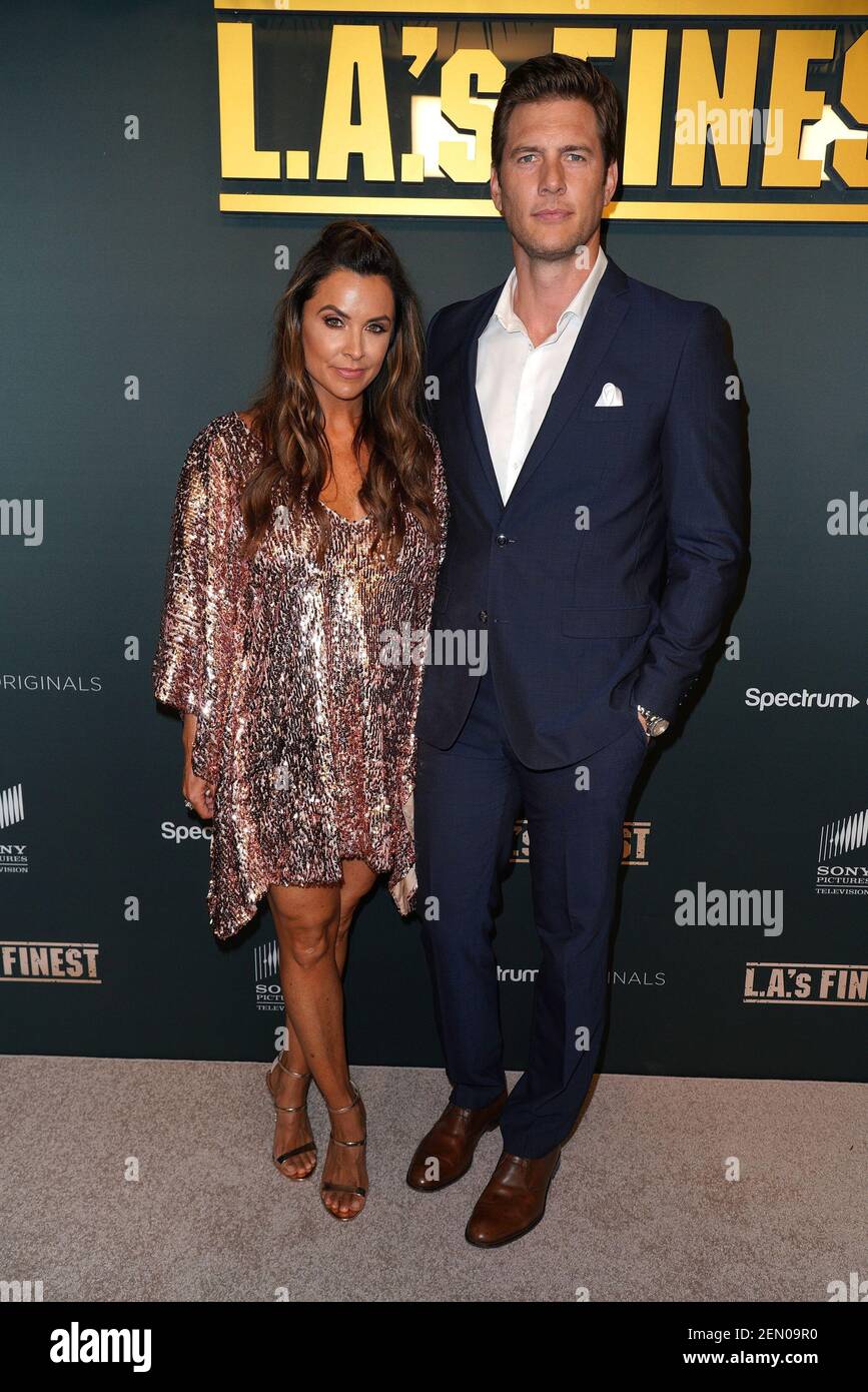 Ryan McPartlin and his wife actress Danielle Kirlin at Spectrum Originals And Sony Pictures ...