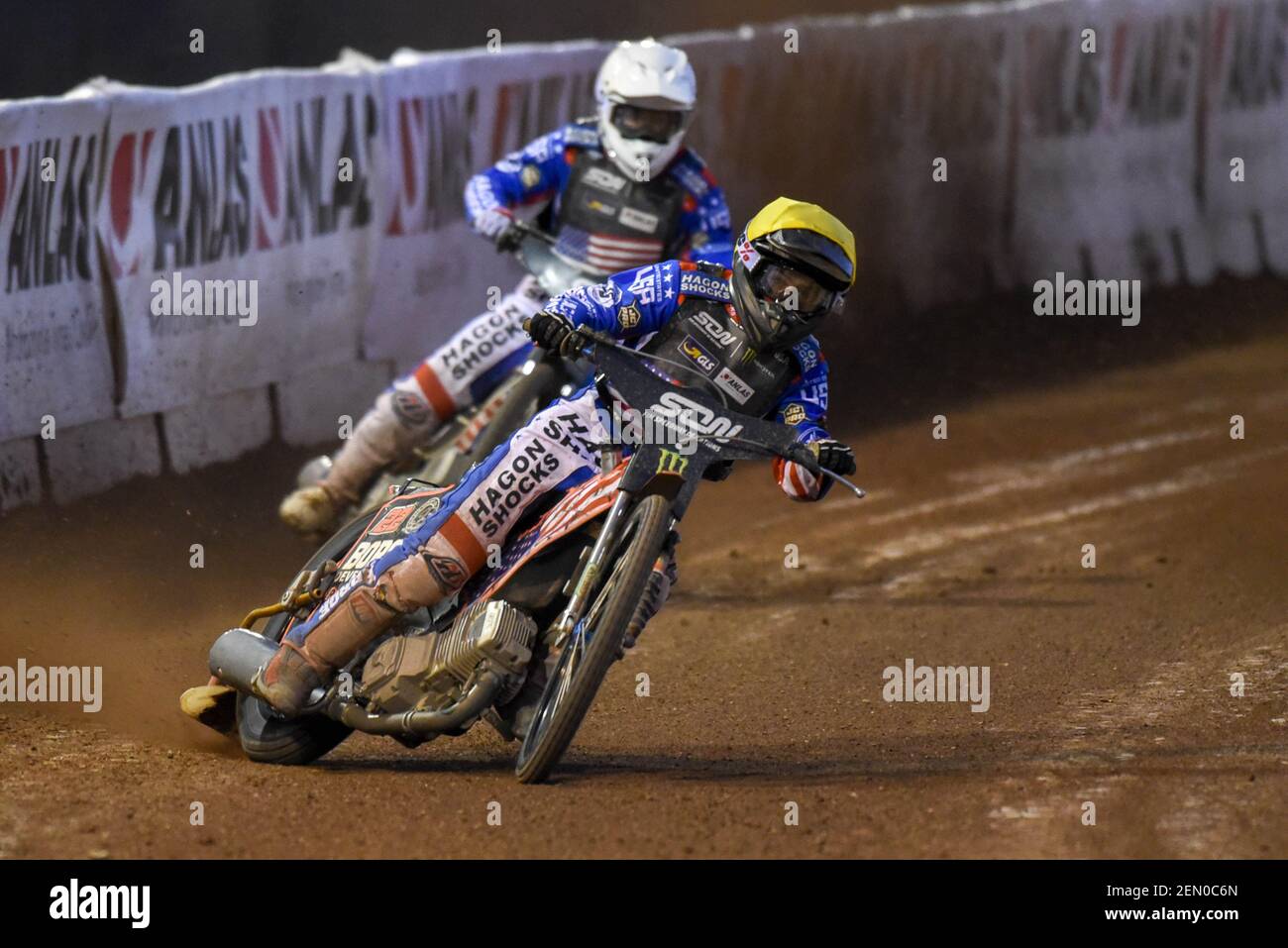 Luke Becker of USA leads in heat 22 during the 2019 Monster Energy FIM ...