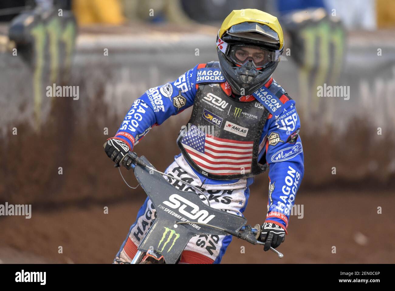 Luke Becker of USA in heat 17 during the 2019 Monster Energy FIM ...