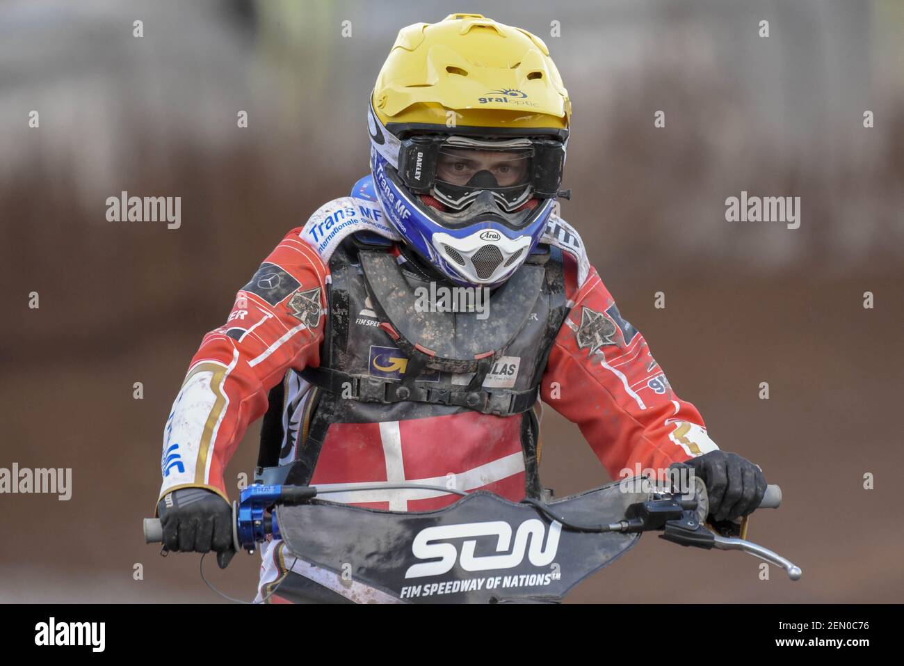 Leon Madsen of Denmark on the track during the 2019 Monster Energy FIM ...