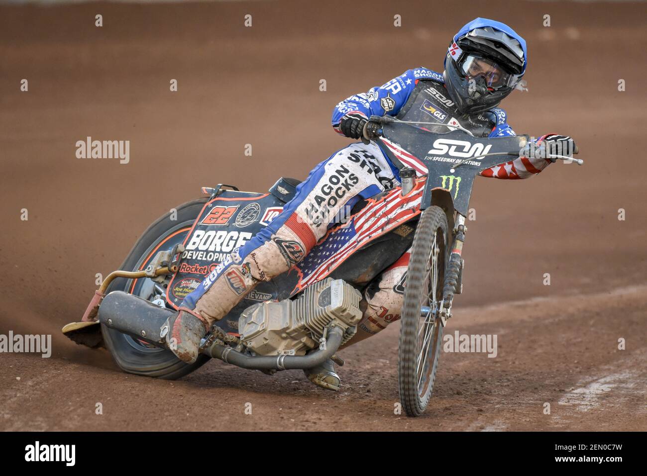 Luke Becker of USA during the 2019 Monster Energy FIM Speedway of ...