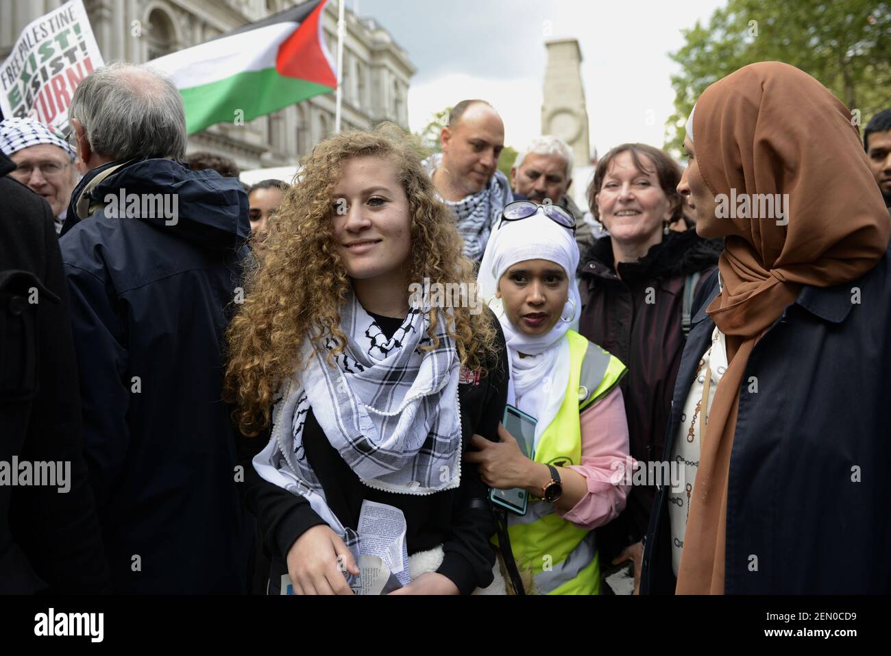 Palestinian Human Rights Activist Ahed Tamimi Seen Taking Part During