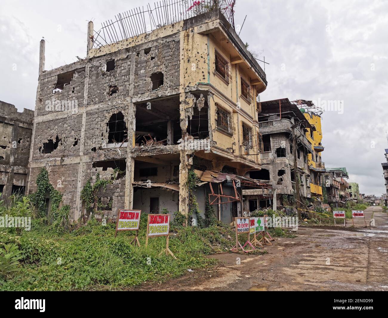 (5/9/2019) Nature crept in the heavily devastated buildings of Marawi ...
