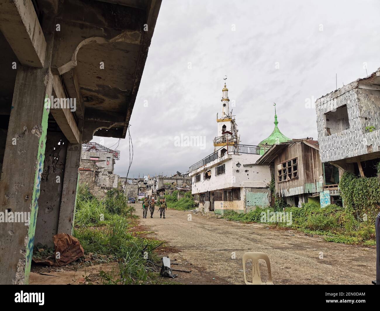 (5/9/2019) Nature crept in the heavily devastated buildings of Marawi ...