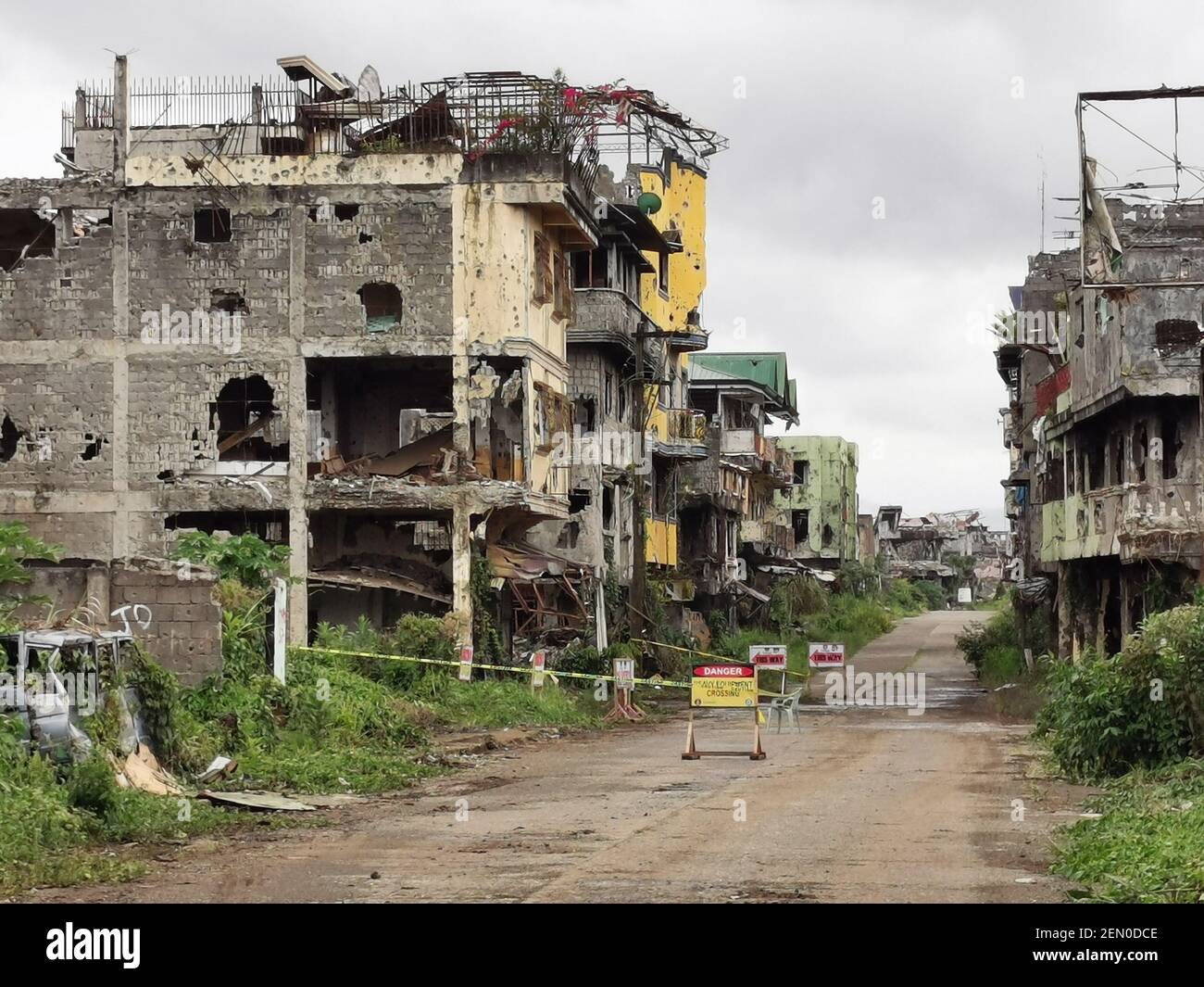 (5/9/2019) Nature crept in the heavily devastated buildings of Marawi ...