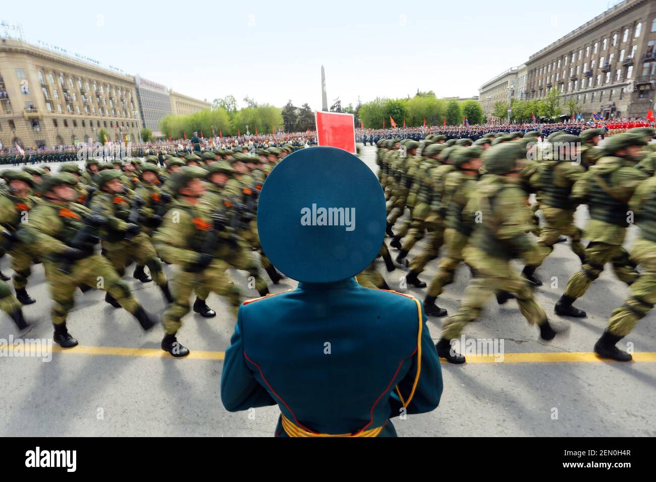 The Victory Day celebration. The military parade dedicated to the 74th ...