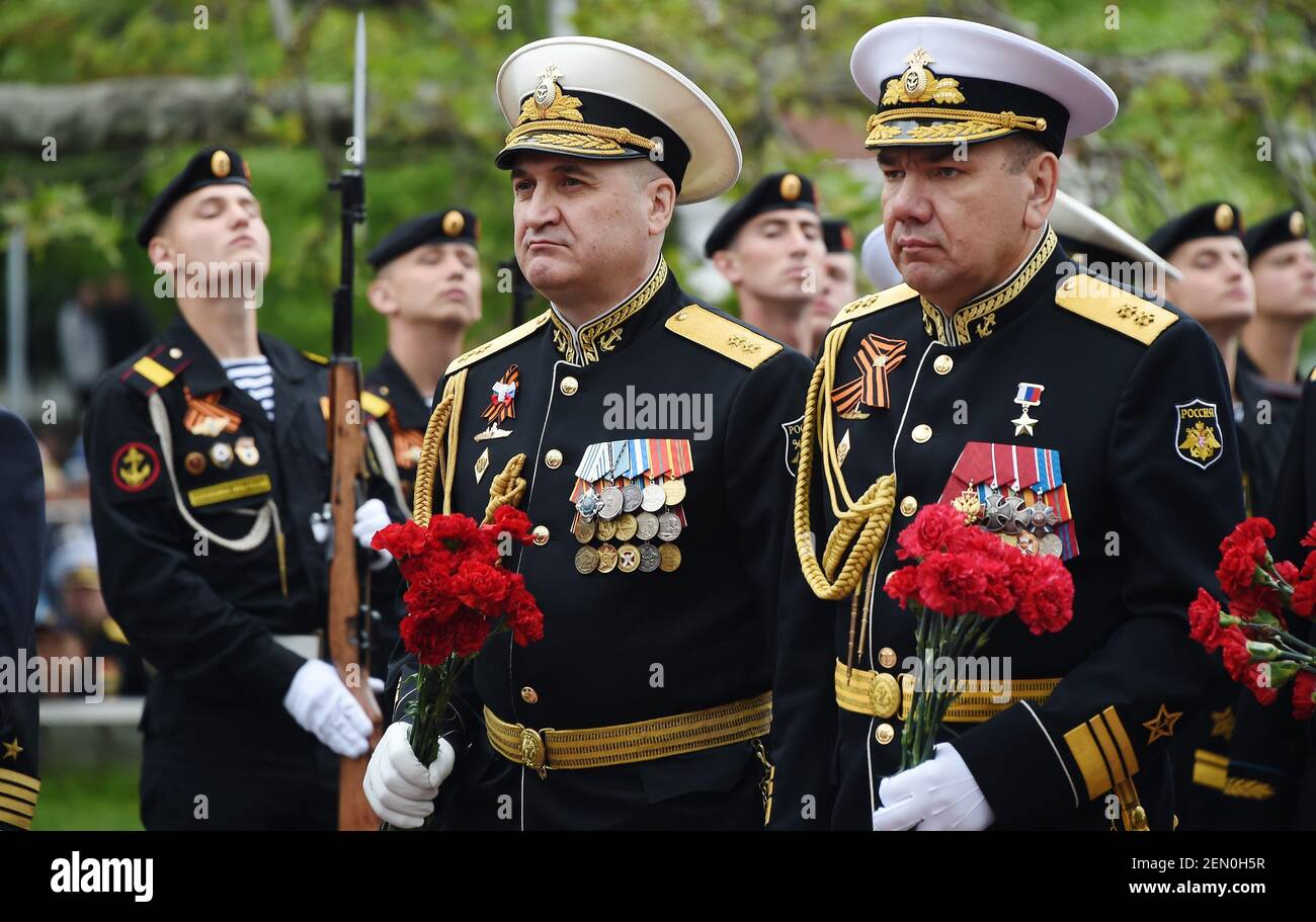 The Victory Day celebration. Former commander of the Black Sea Fleet ...