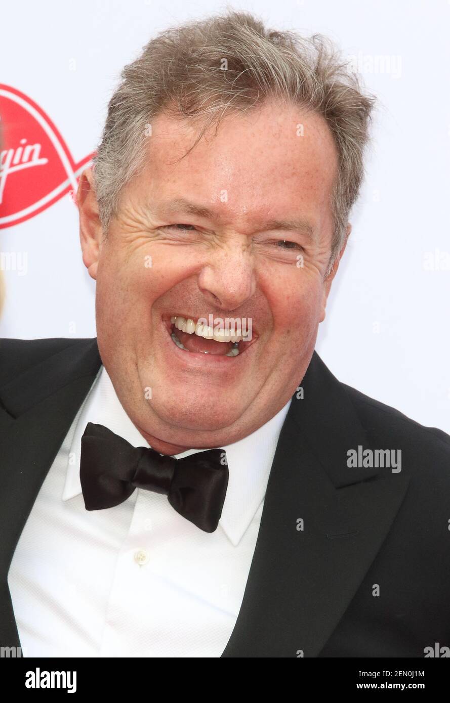 Piers Morgan seen on the red carpet during the Virgin Media BAFTA ...