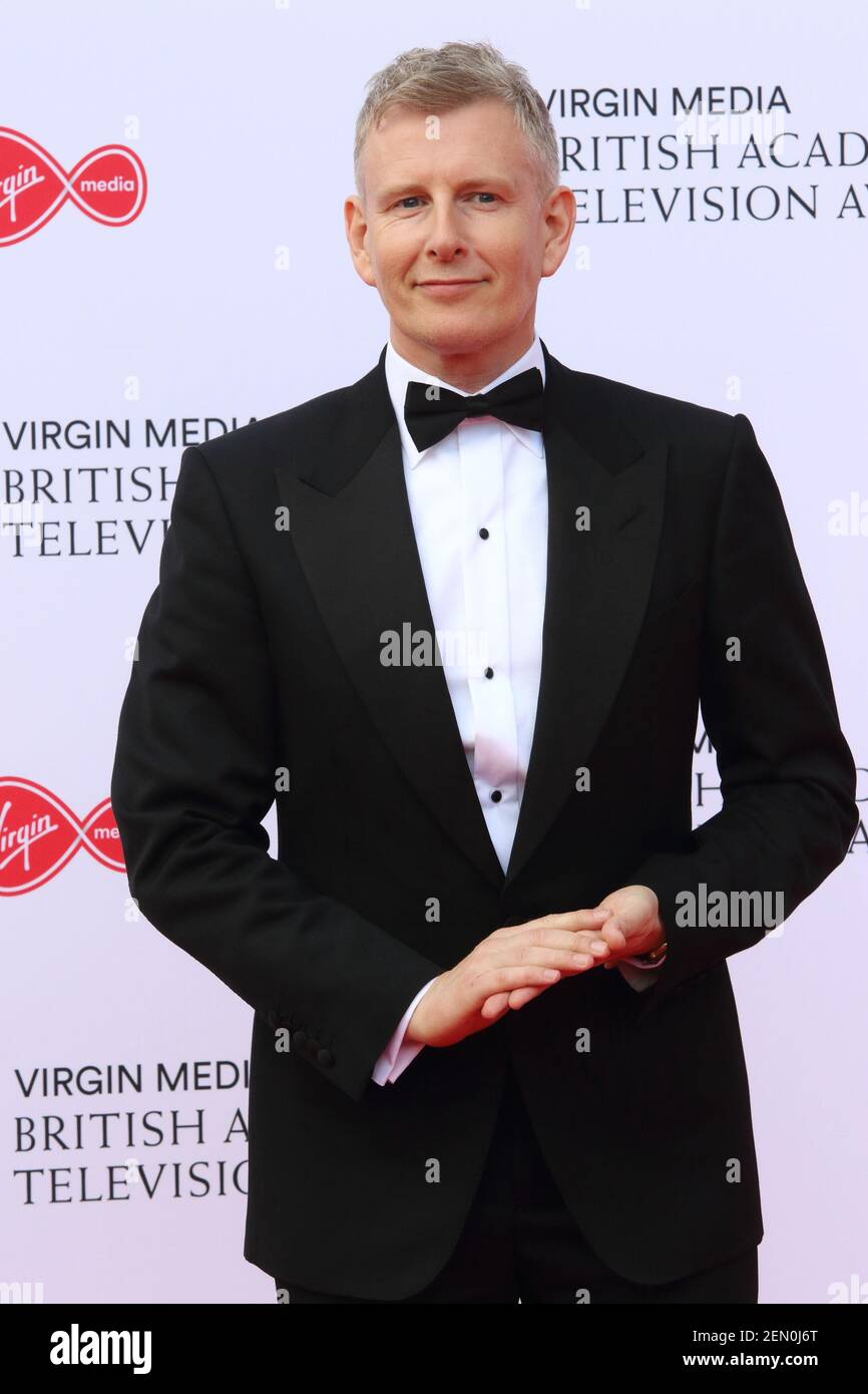 Patrick Kielty seen on the red carpet during the Virgin Media BAFTA ...