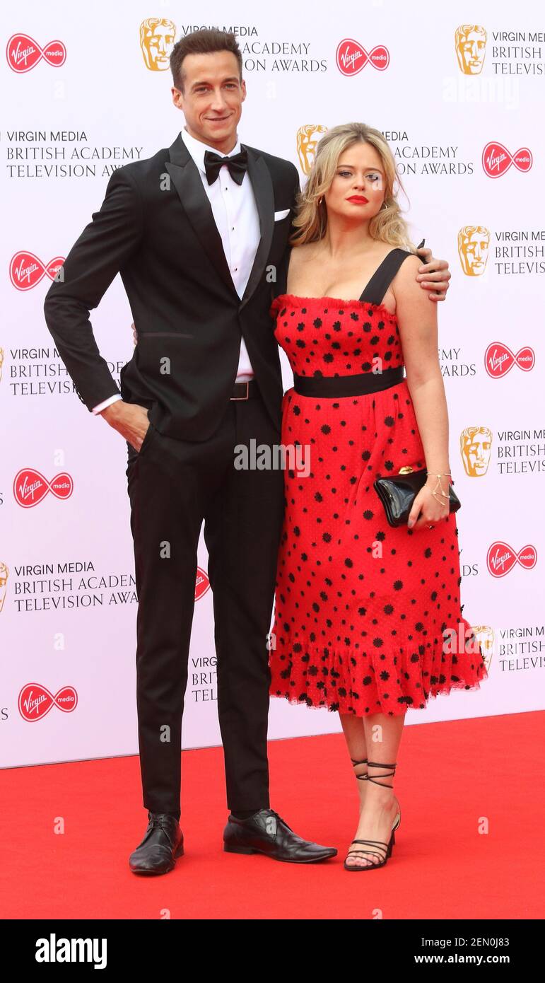 Emily Atack with a guest are seen on the red carpet during the Virgin ...