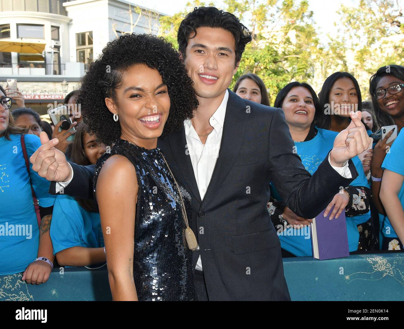 (L-R) Yara Shahidi and Charles Melton at "The Sun Is Also A Star" Los Angeles Premiere held at ...